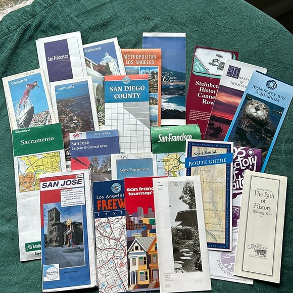 Art | Vintage California Mapsbrochures Los Angeles San Diego San ...